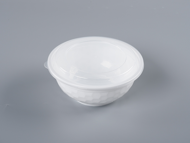 36oz PP Disposable Diamond Bowl with Lid - HEFENG